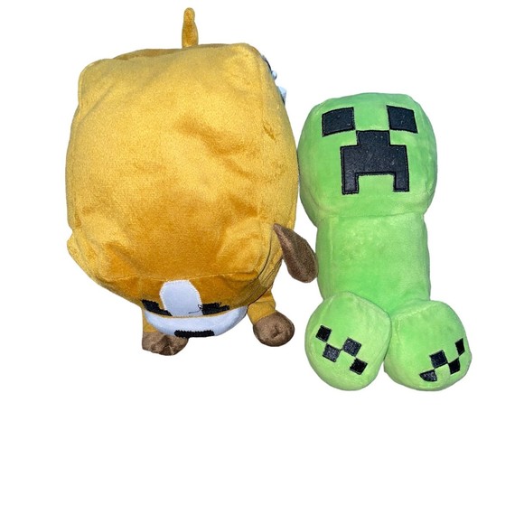 Minecraft | Toys | Minecraft Mojang Green Creeper And Dog Plush Stuffed ...